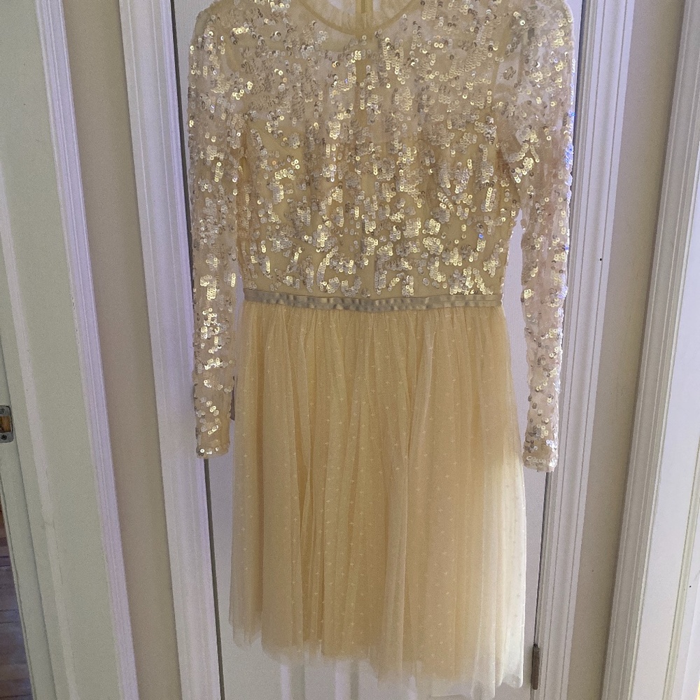 Needle And Thread Ivory Evening Dress - Gem